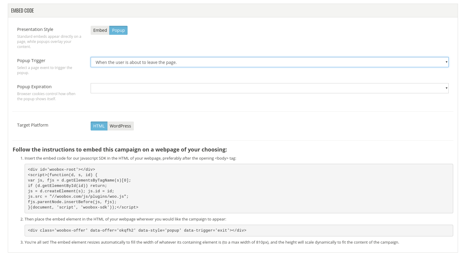 Where will my campaign live? – Woobox Help
