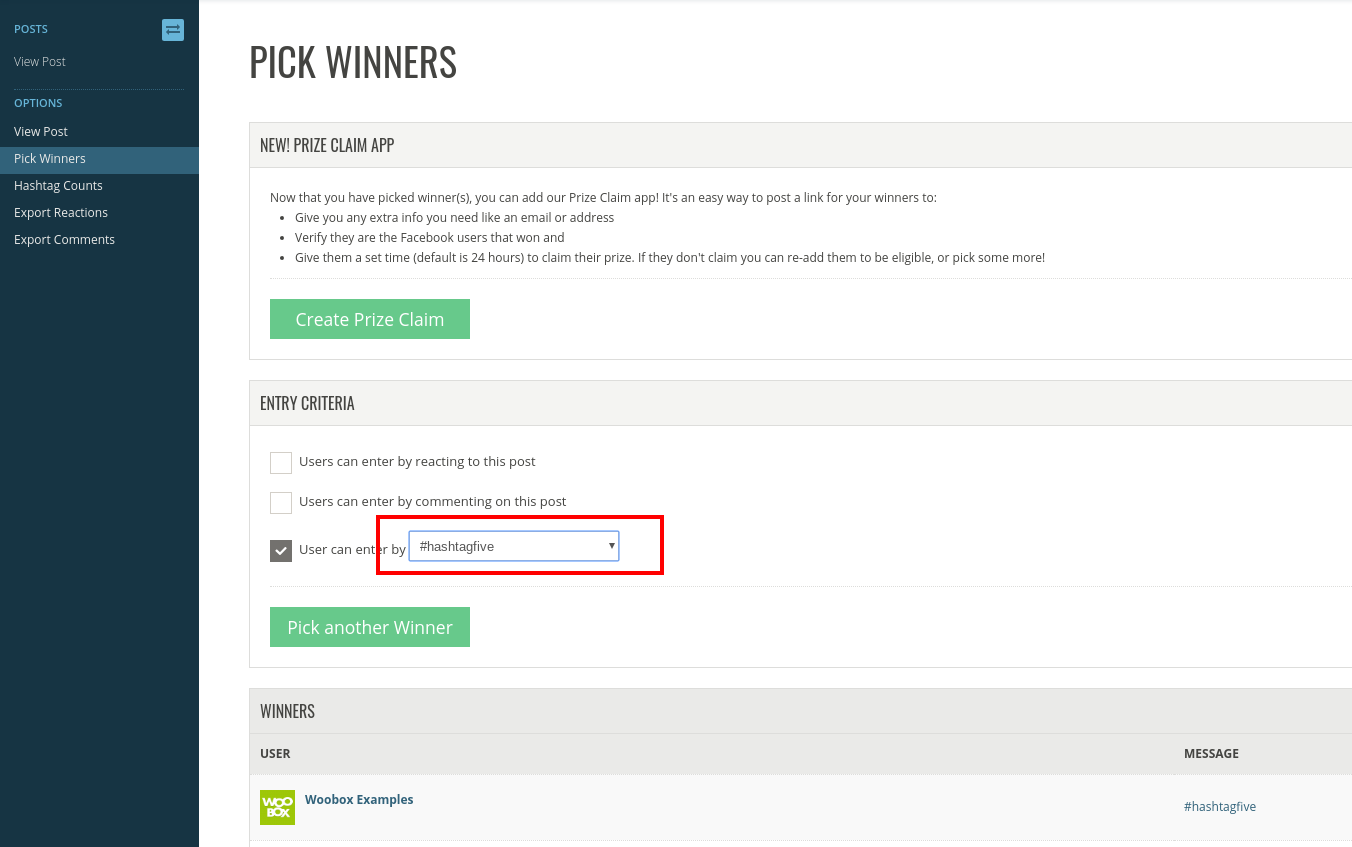 Picking a Winner from Facebook Posts – Woobox Help